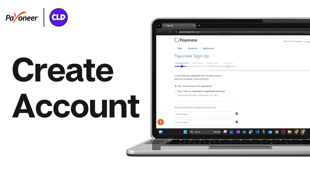 How To Create Payoneer Account - YouTube