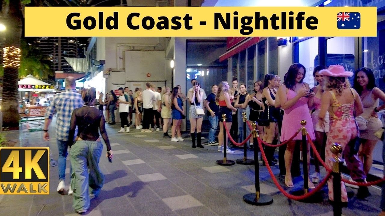 Australia Nightlife - Surfers Paradise Gold Coast 🌴 Saturday Night Walk ...