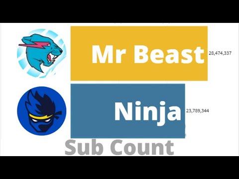 Mr Beast Vs Ninja Sub Count History (2012-2020) - YouTube