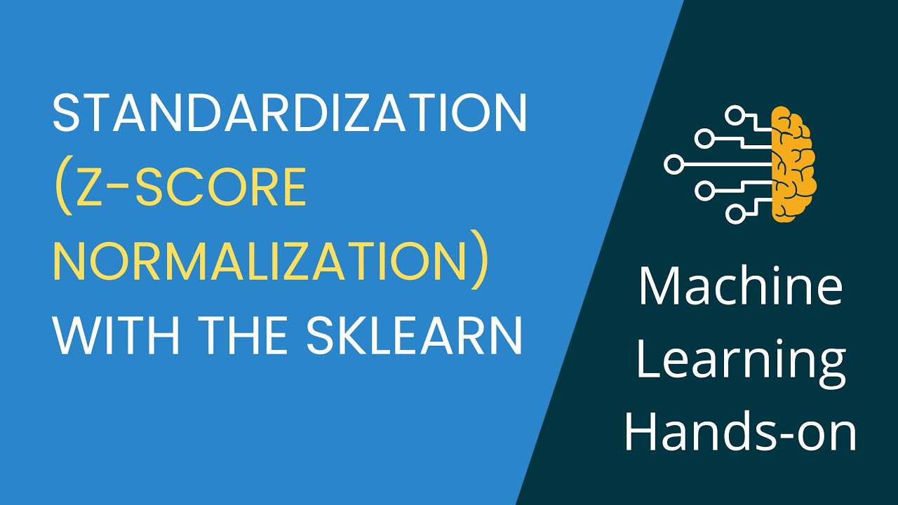 09 How To Use Standardization z score StandardScaler Using Sklearn