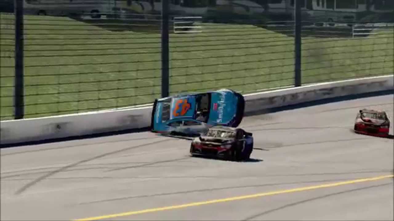 NASCAR 15 BARREL ROLL!!! - YouTube