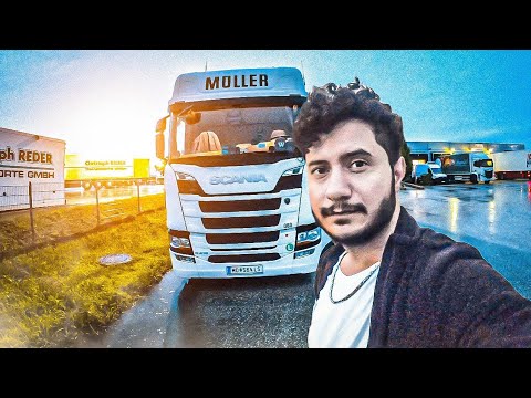 I HELPED a TRUCK WITH a DEAD BATTERY - 24 HOURS IN THE TRUCK - POV TRUCK DRIVING IN LIGHT RAIN