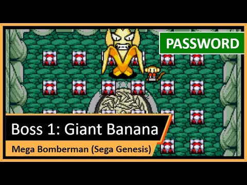 Unlock Boss 1: Giant Banana with Monkey 🍌 | Mega Bomberman Password ...