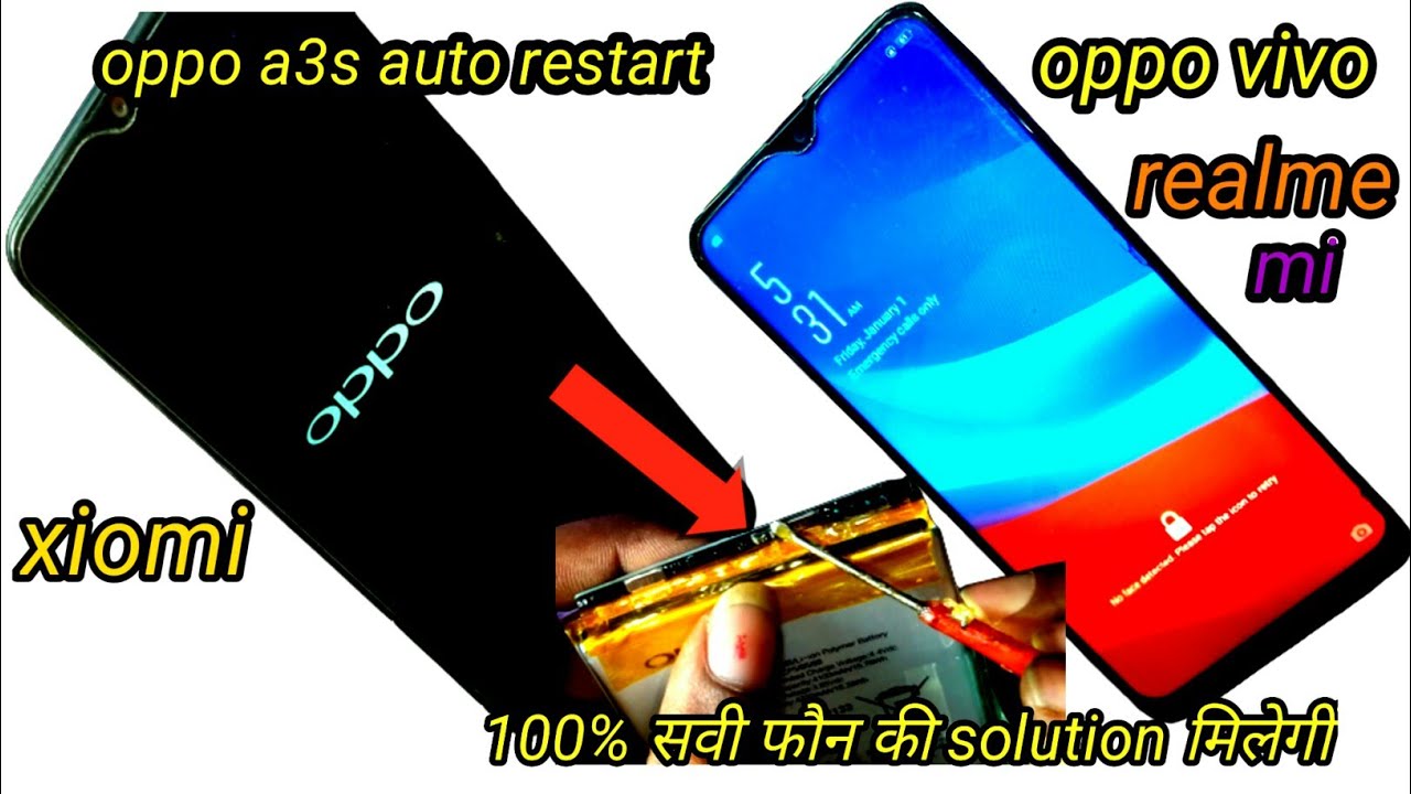 oppo a3s auto restart problem hang on logo solution - YouTube