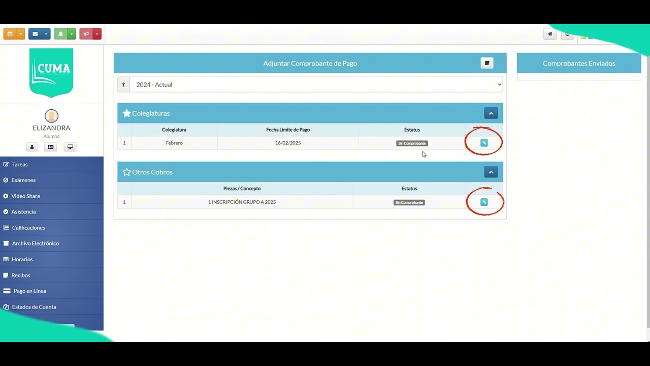 TUTORIAL ENVIO DE COMPROBANTE CUMA - YouTube