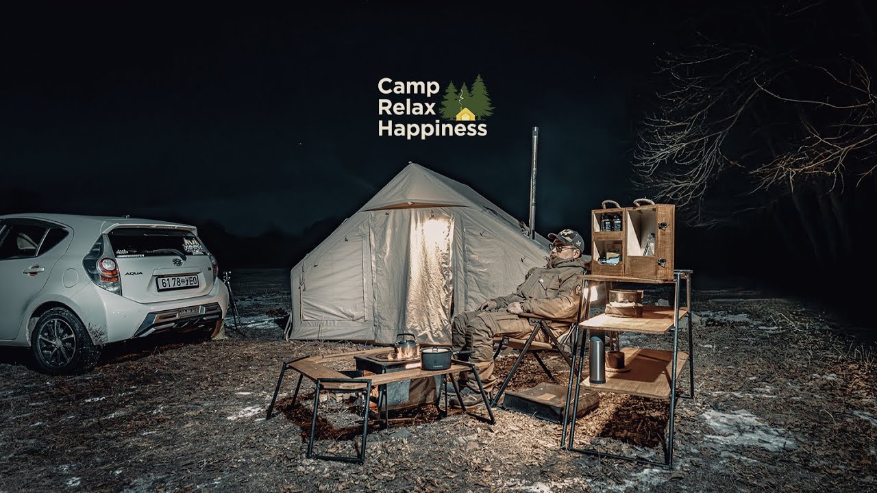 Ep 18: Solo camping with my new inflatable tent | 4K | Camping ASMR ...