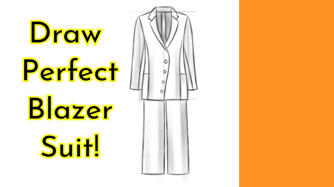 How to Draw a Suit drawing easy step by step tutorial Fashion drawing ...