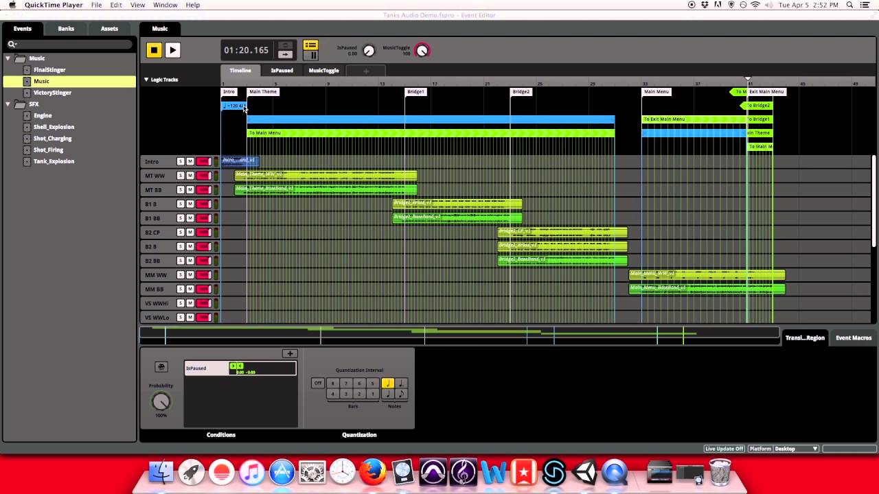 Daniel Sykora FMOD + Unity Audio Demo - YouTube
