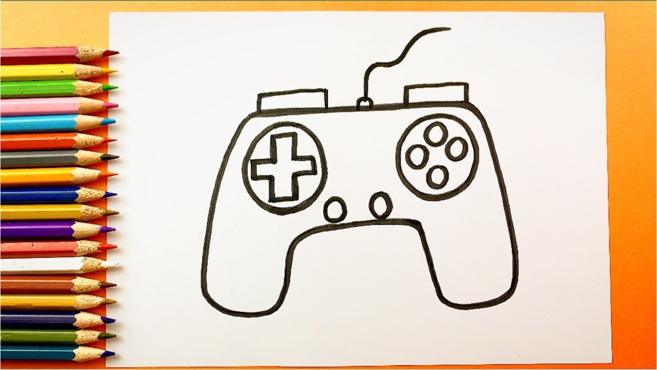 How to draw a gamepad |drawing tutorial part 18 - YouTube
