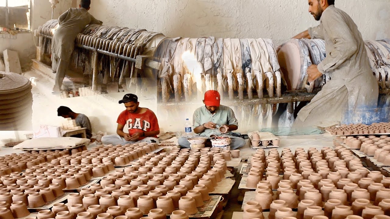 How To Make Ceramics Mugs & Tea Cup Making in Factory | Ceramics Cup ...