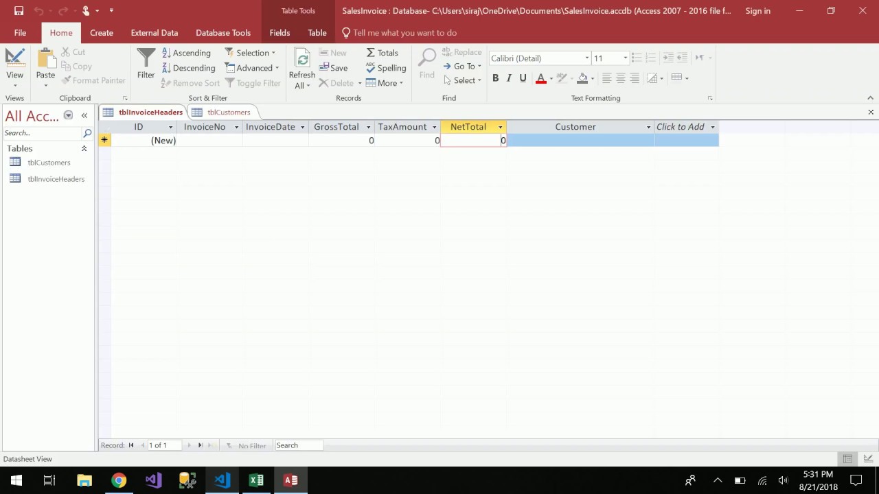 How to migrate invoices from excel to access | UNCUT Version - YouTube