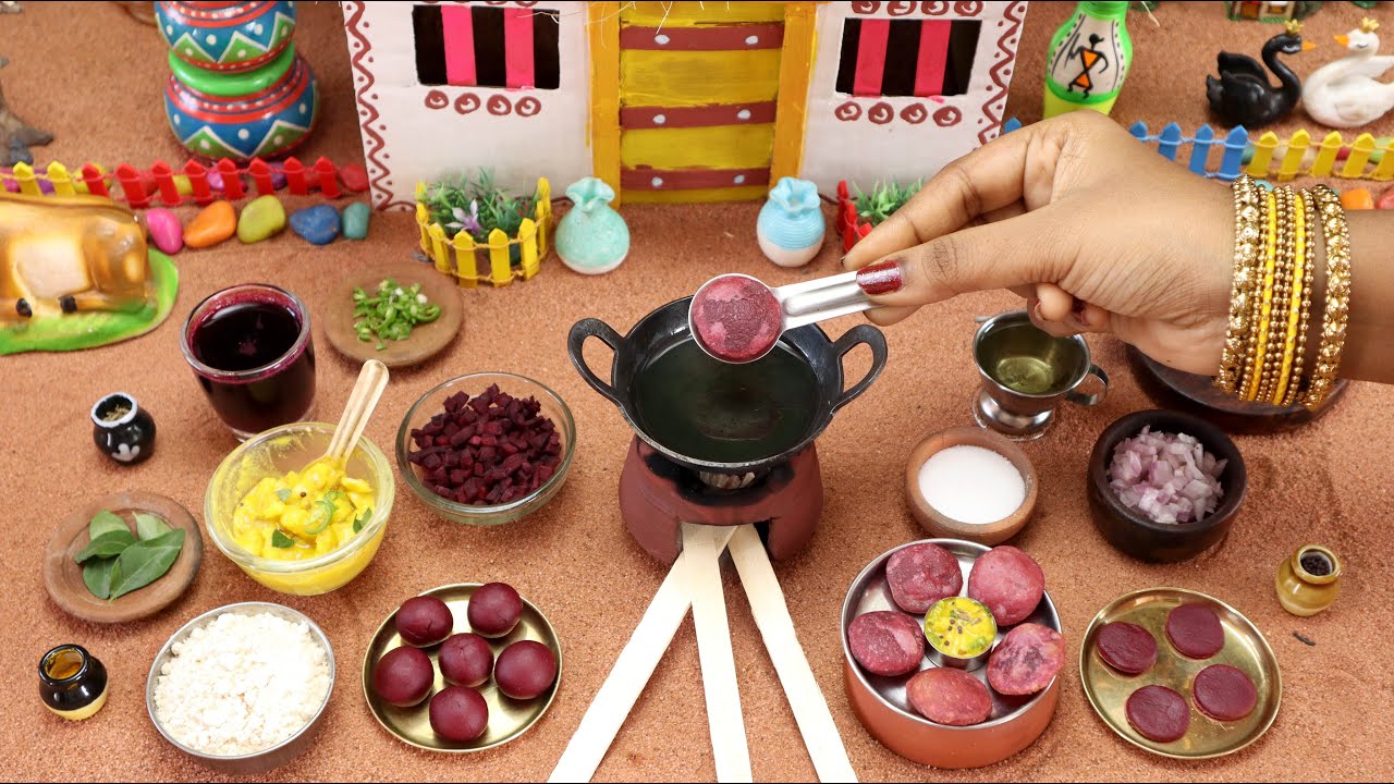 Miniature Pink Poori l Beetroot Poori l Puri recipes l Mini Poori l ...