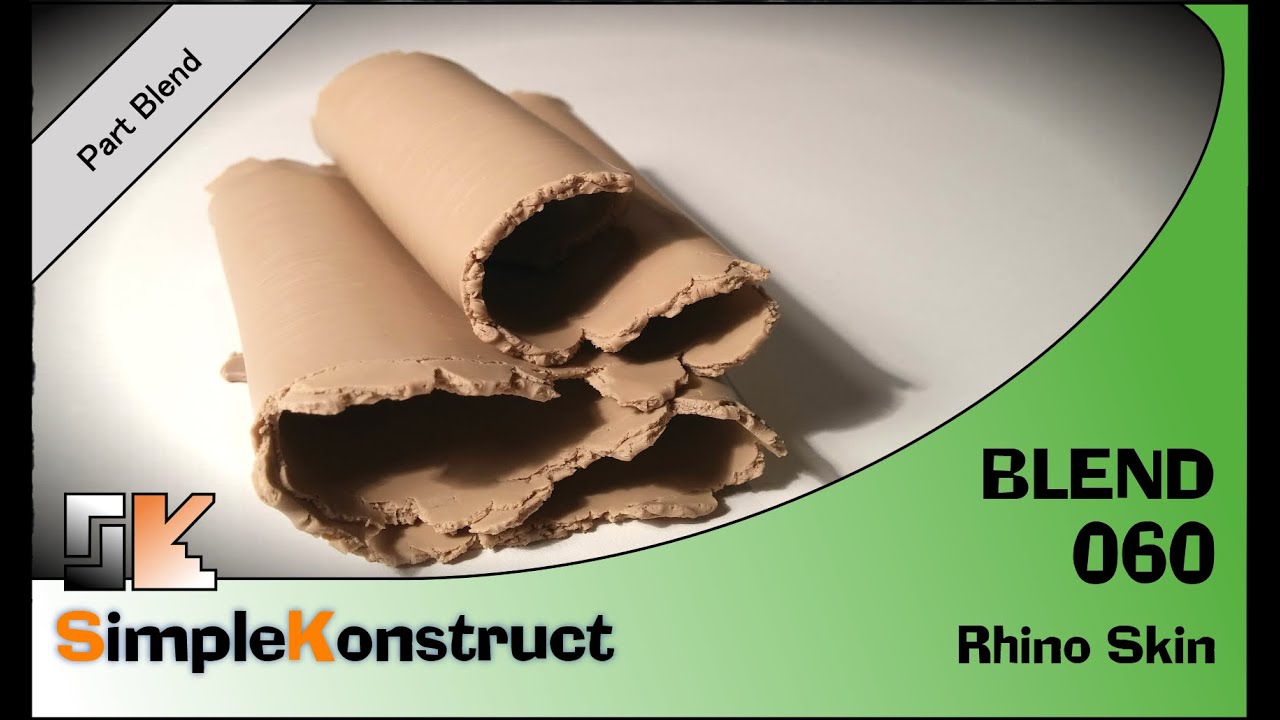 Part Blend Tutorial #060 –Rhino Skin - Polymer Clay - YouTube