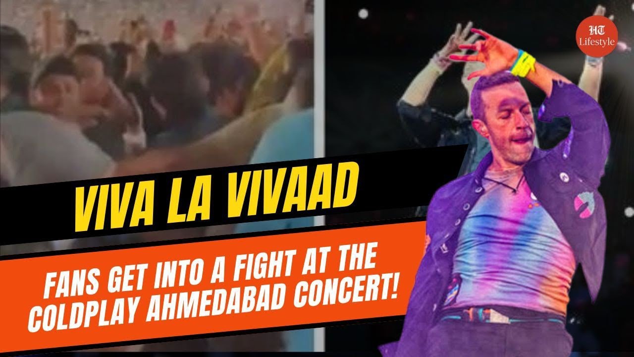Elderly Fans FIGHT at Coldplay Concert in Ahmedabad! Chaos at Narendra ...
