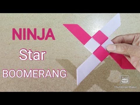 DIY Making a Ninja Star From Paper | Origami Ninja Star-( Boomerang ) # ...