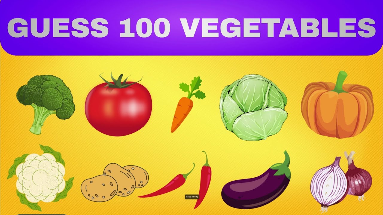 Guess the Vegetables in 5 seconds 🥕🍆🥔| Identify 100 different types of ...