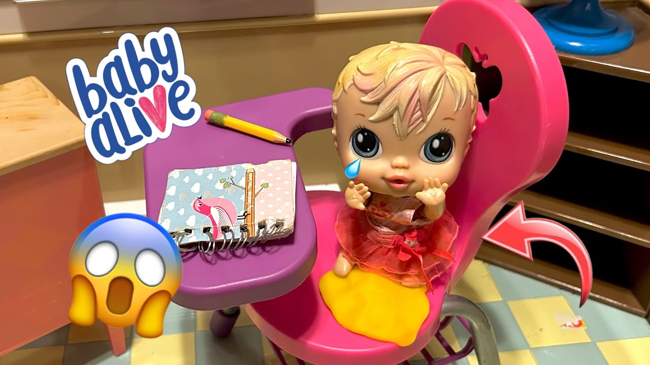NEW Baby alive crib life doll has a BIG accident at School! 😱 - YouTube