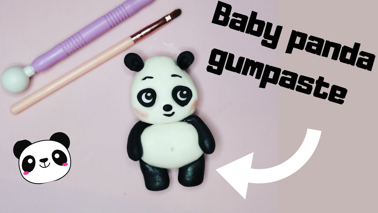 BABY PANDA KAWAII GUMPASTE (tuto pâte a sucre ) - YouTube