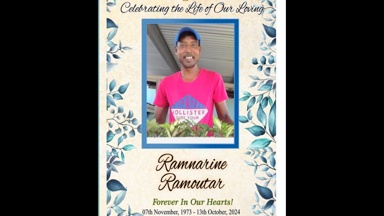 The Funeral of the late Ramnarine Ramoutar - YouTube