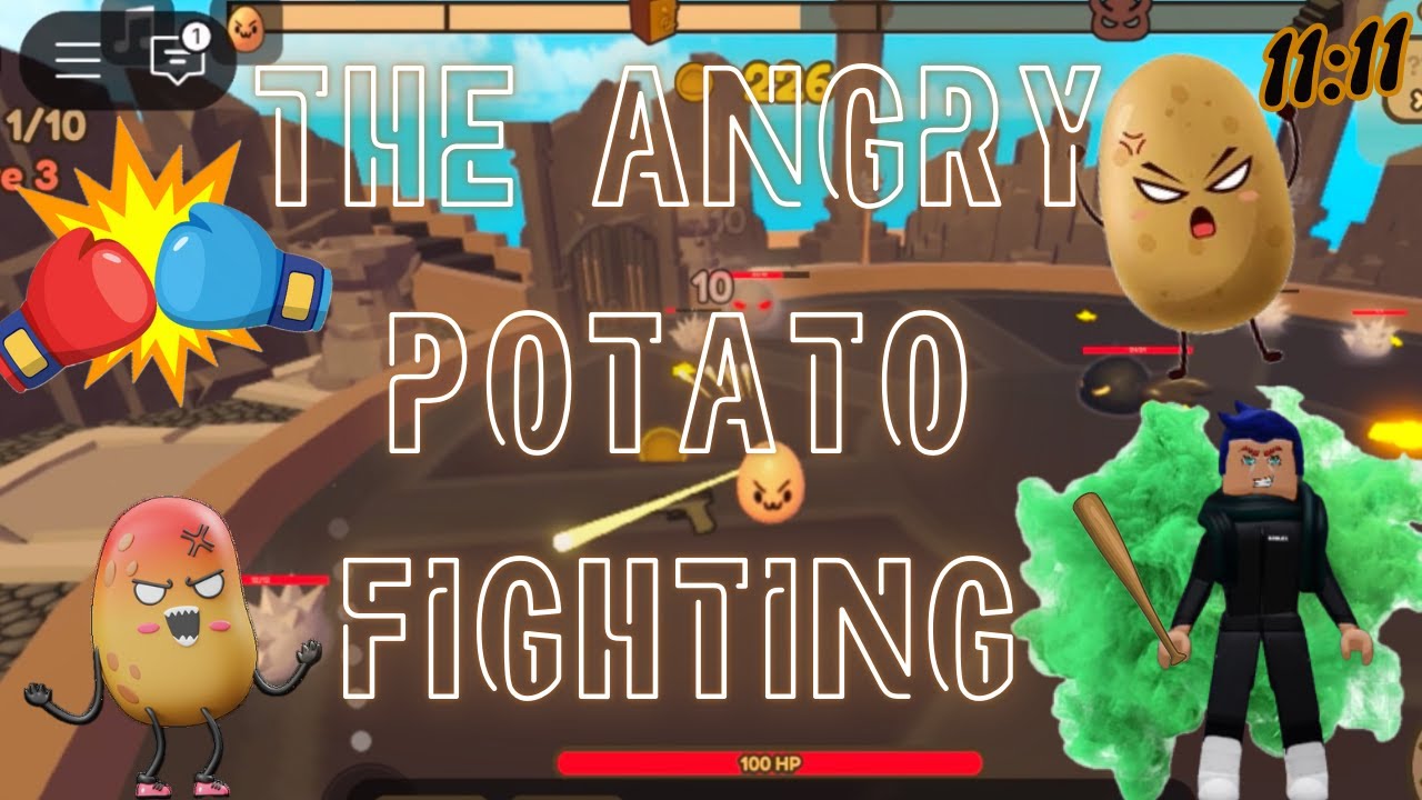 Fighting with Angry Potato! & All the Games On Roblox! - YouTube