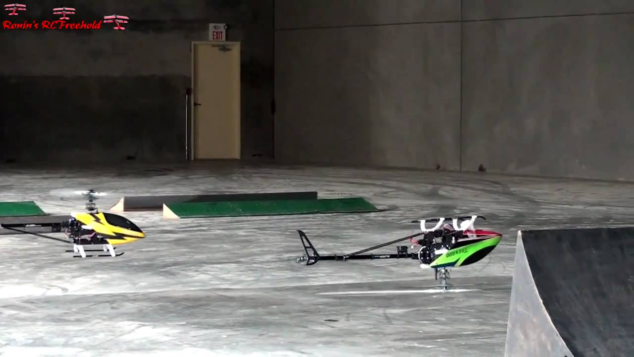 RC Car jumps two RC Helis indoors with onboard footage, bonus micro J3 ...