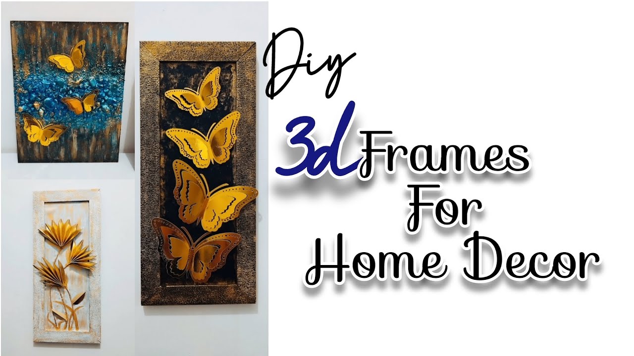 Wall Art Idea | 3d Frames for Home Decor | Best Out Of Waste | Reuse of ...