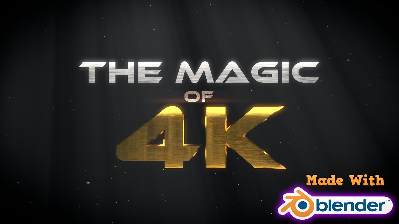 THE MAGIC OF 4K!!! - Logo Animation Made In Blender Cycles 3D - YouTube