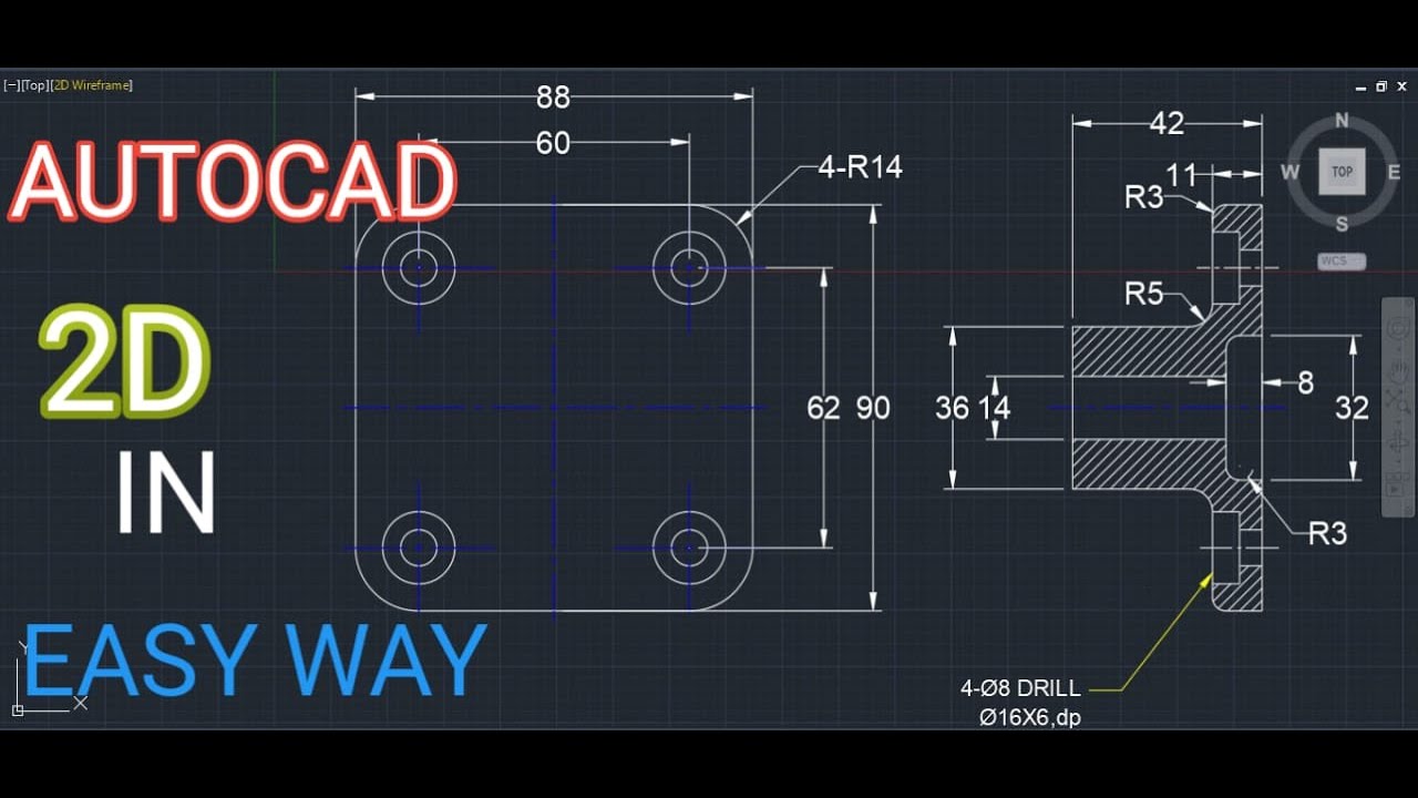HOW TO DRAW AUTOCAD 2D IN EASY WAY - YouTube