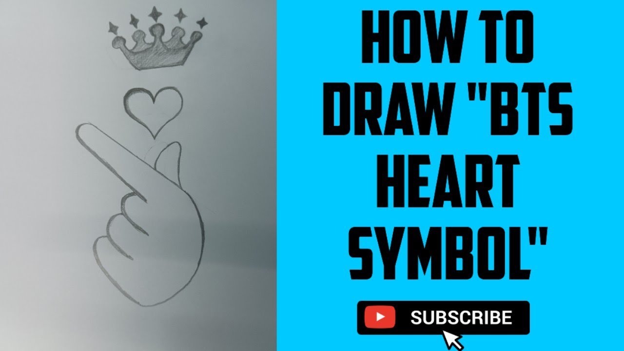 How To Draw Bts Heart Symbol Youtube