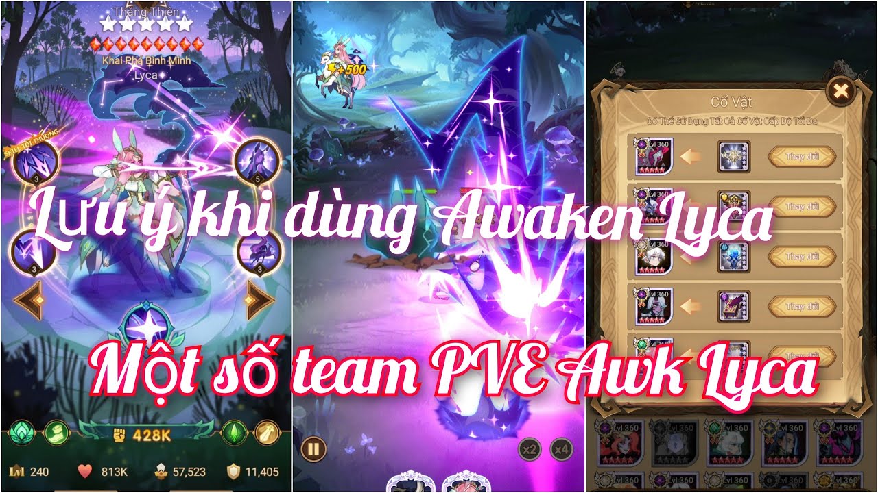 Afk Arena | Lưu ý khi sử dụng Awaken Lyca, Một số team PVE xoay quanh ...