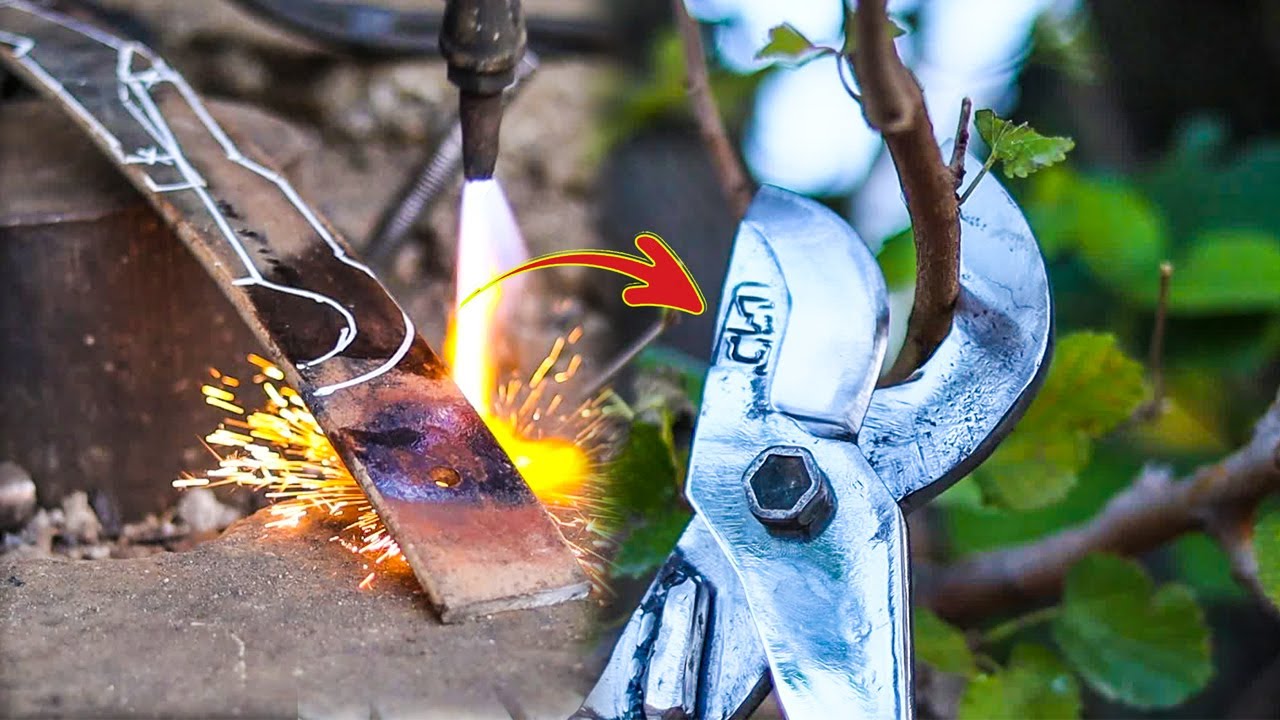 how to make garden pruning shears |tree cutting scissors making process ...
