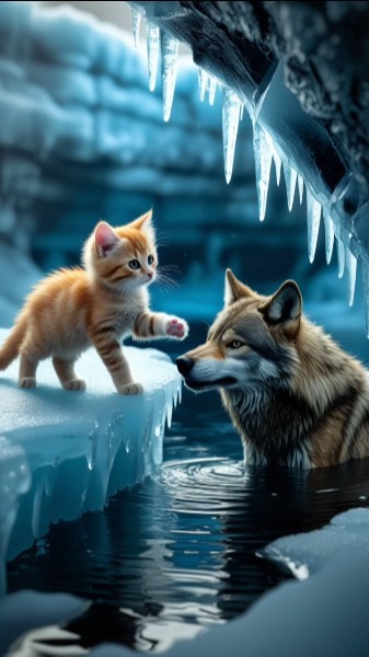 🐺💙🐱 The Unlikely Friendship: A Wolf and a Cat’s Heartwarming Story | A ...