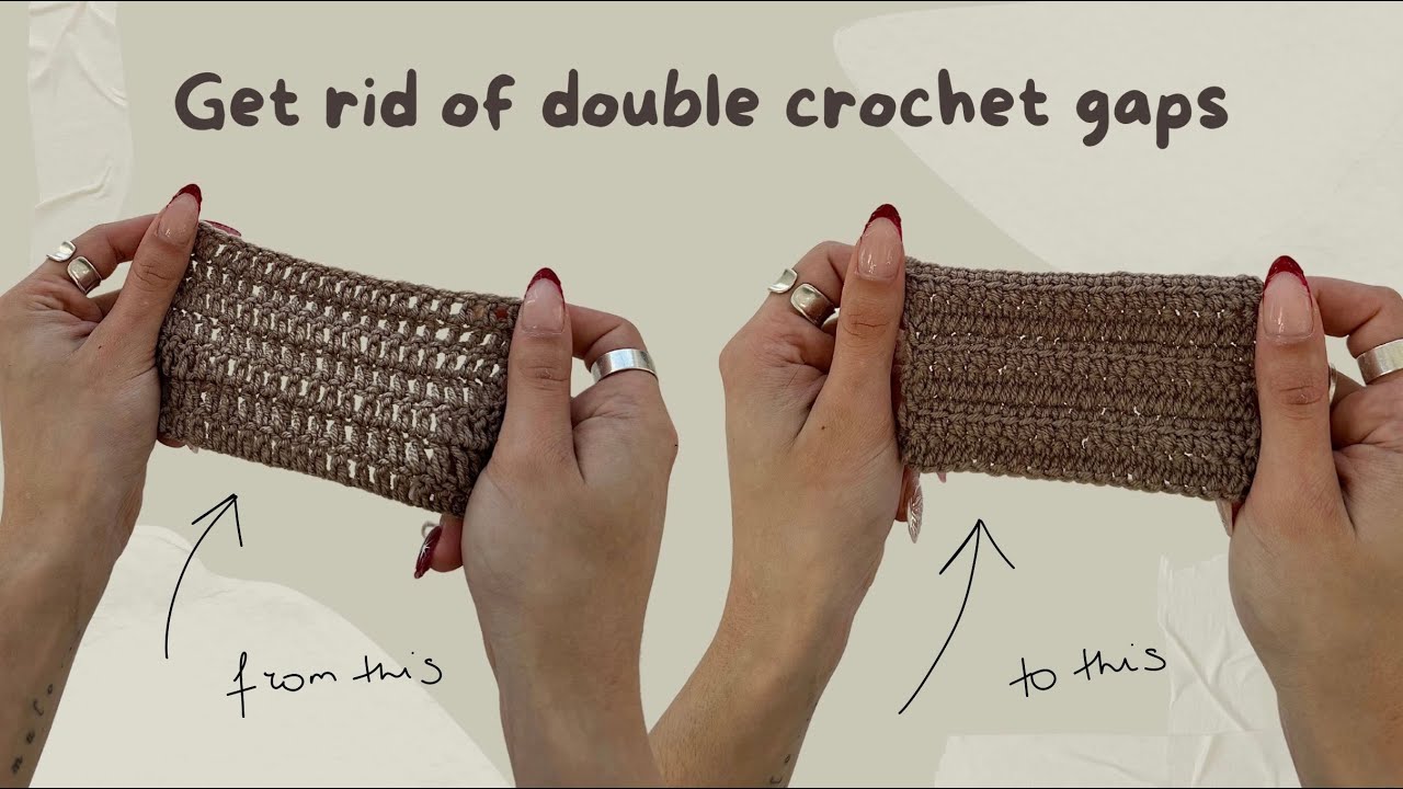 Double crochet stitch with no gaps I Linked double crochet tutorial - YouTube