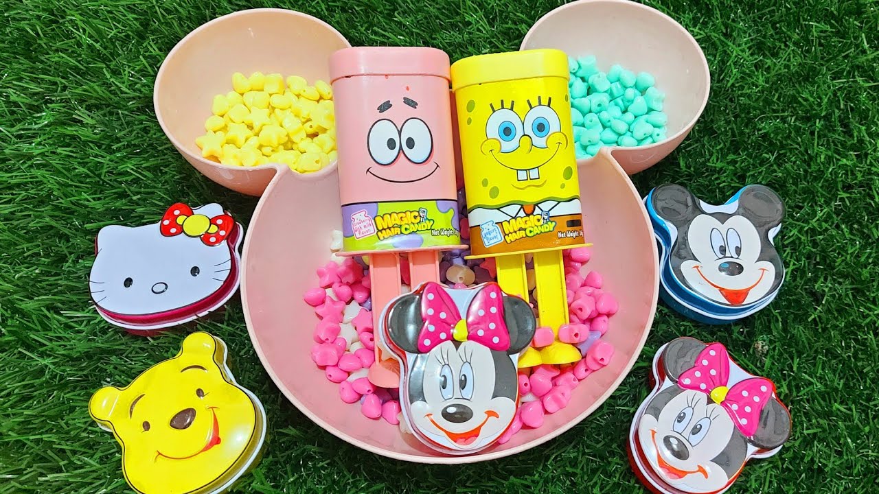 Spongebob and Patrick Looking BEADS in Mickey mouse, Minnie Mouse ...