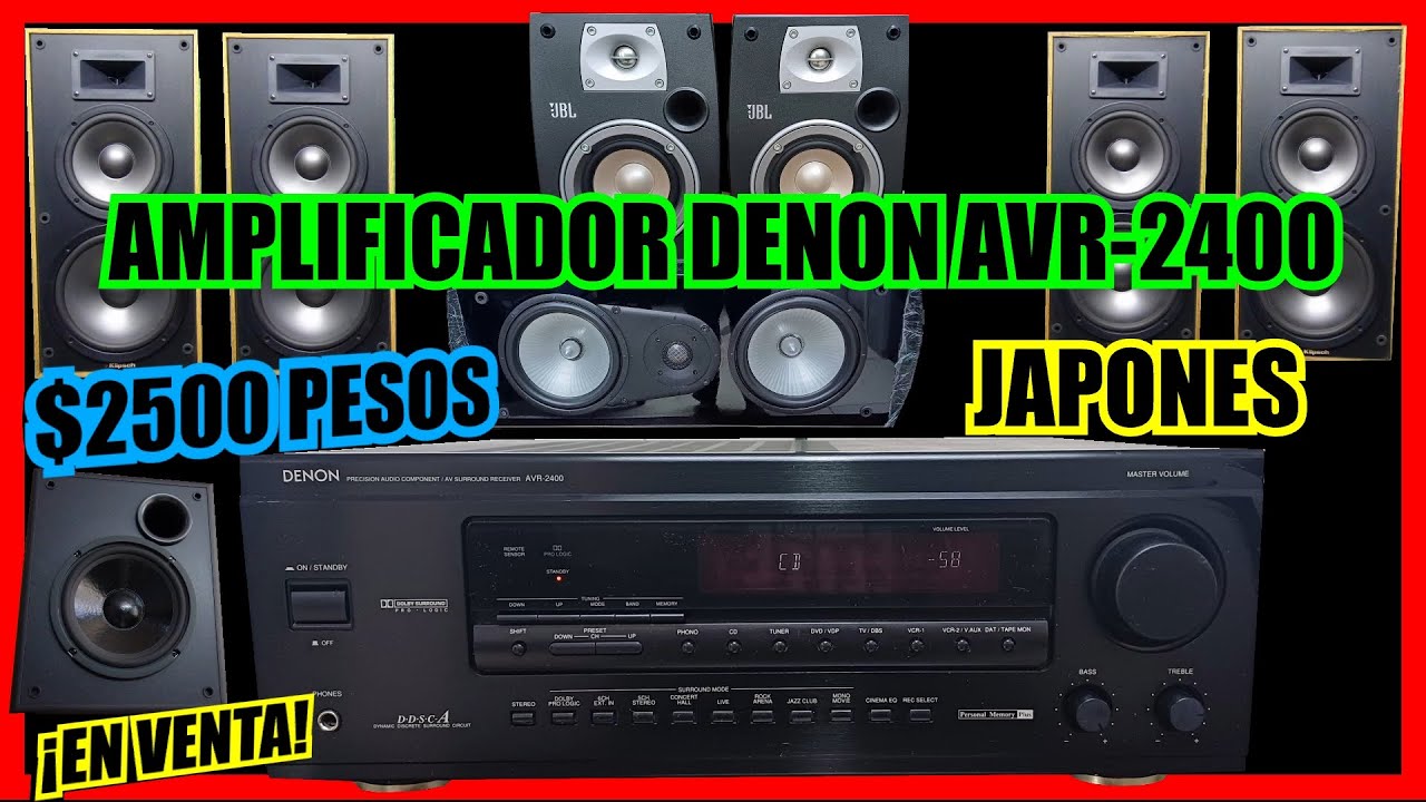 Amplificador DENON AVR-2400 Dolby prologic (bi-amplificable) #vendido ...