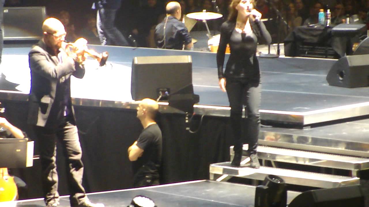 Beth Chrisman with Josh Groban at Houston's Toyota Center 11/12/13 ...
