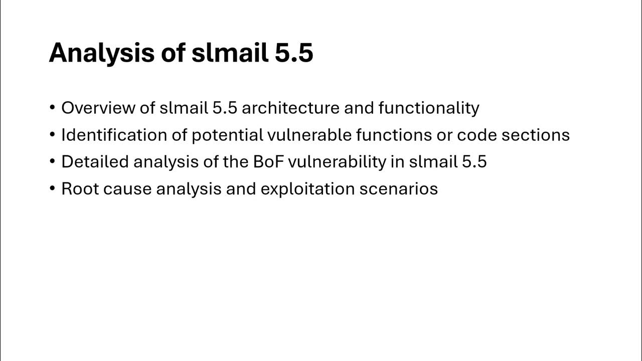A Deep Dive Into Buffer Overflow Vulnerability In Slmail 55 Youtube