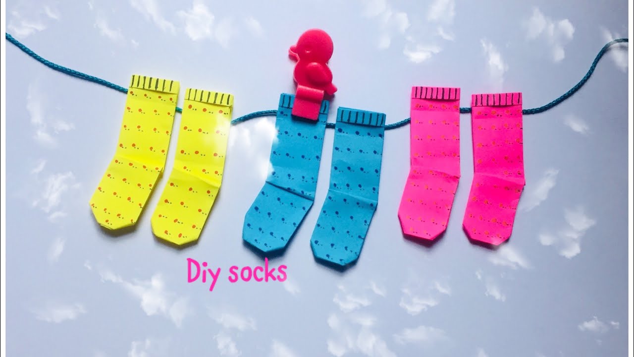 DIY paper origami socks / origami socks/ paper socks / easy paper craft ...