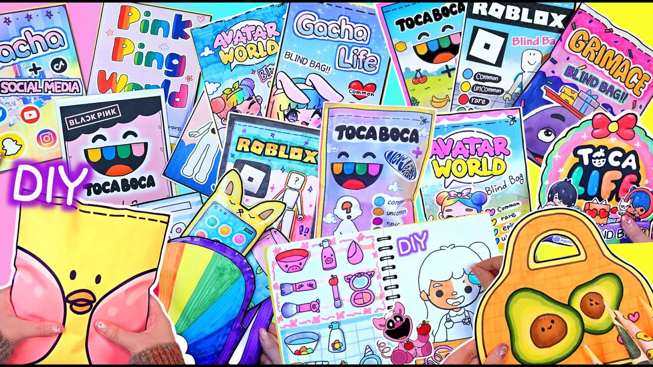 Paper Diy Toca Boca Paper Play / Blind Bag asmr 종이놀이 #roblox #gacha ...