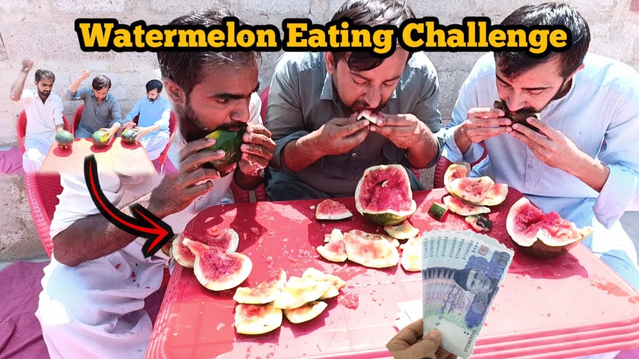 3 Minute Watermelon Eating Challenge 🍉Watermelon Eating Contest with ...