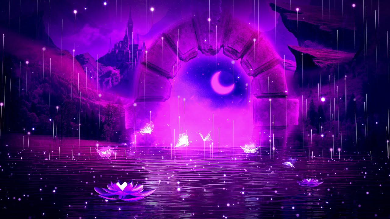 Magical Night 💜 Calming Sleep Music ★ Fall Into Deep Sleep Fast & Easy ...