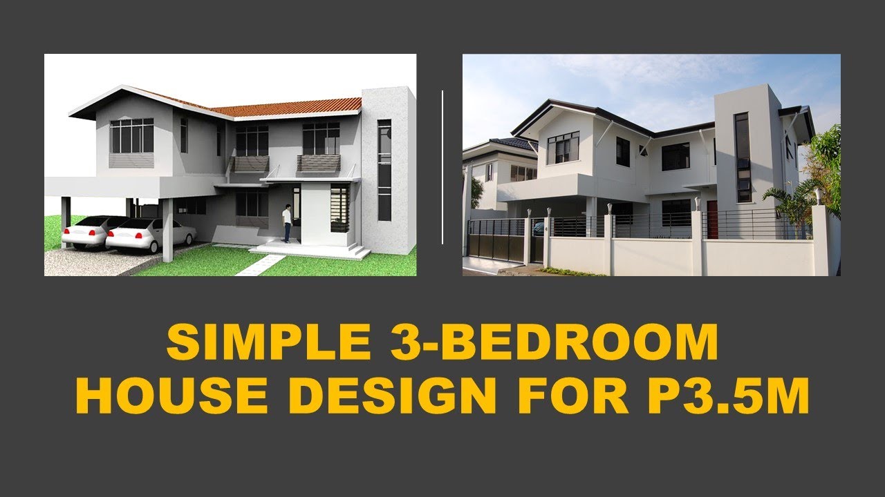 The T-House: Design for a 3-Bedroom, Two-Storey House - YouTube