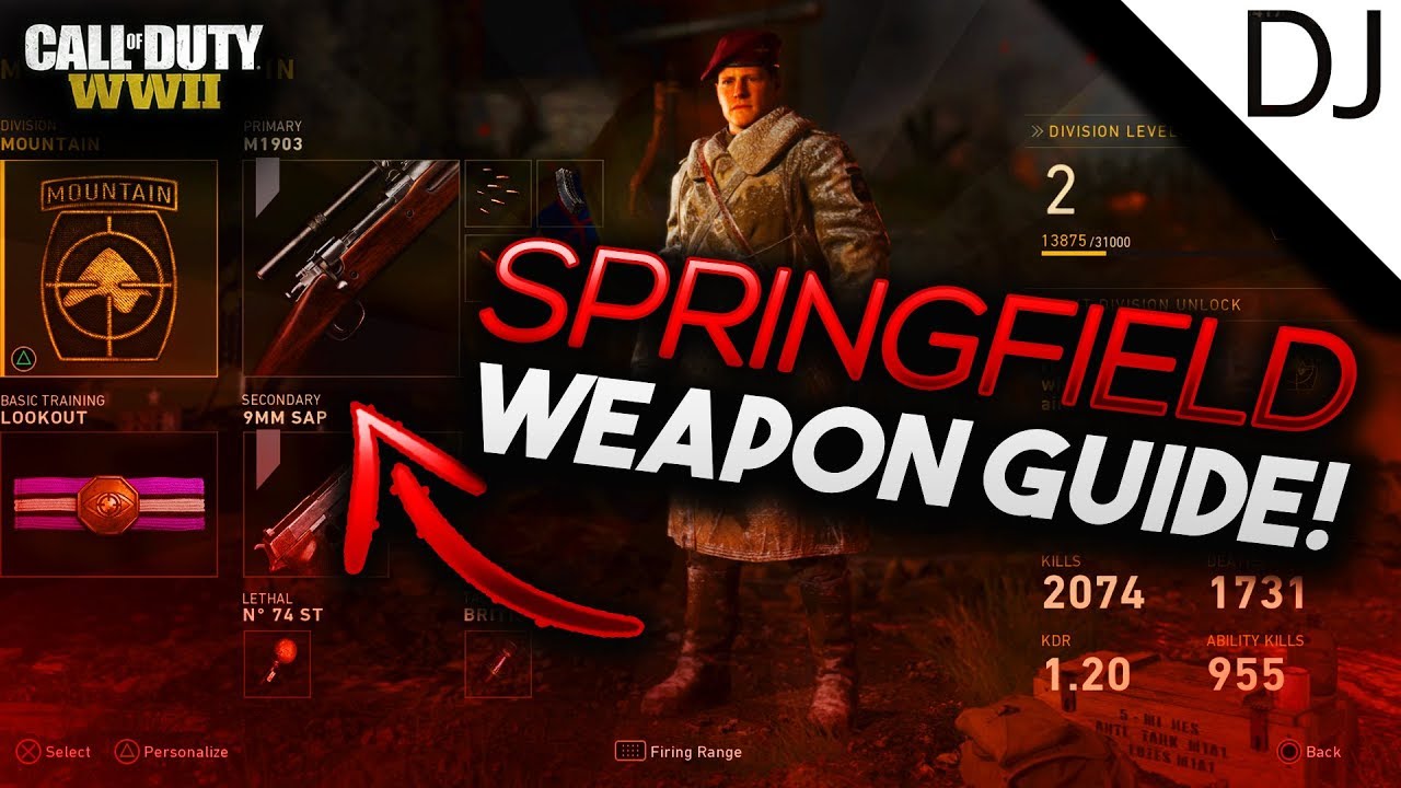 This Springfield Class Is Amazing! COD WW2 Get More Sniper Kills | # ...