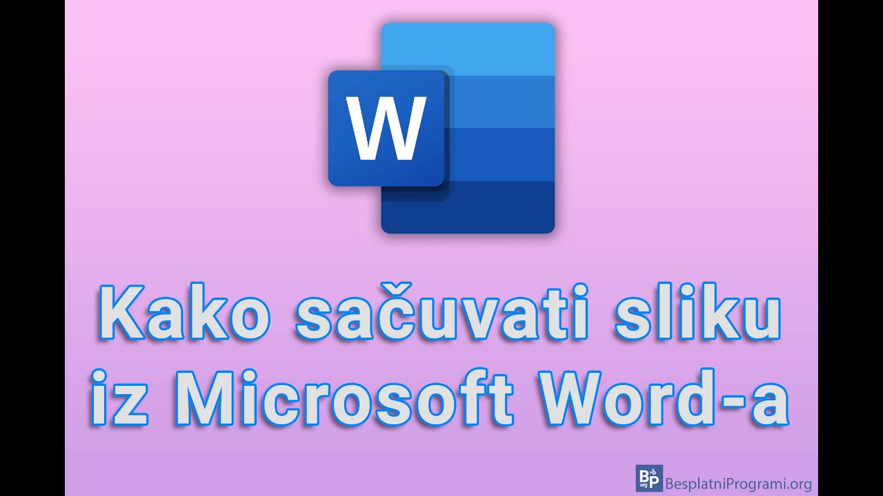 Kako sačuvati sliku iz Microsoft Word-a - YouTube