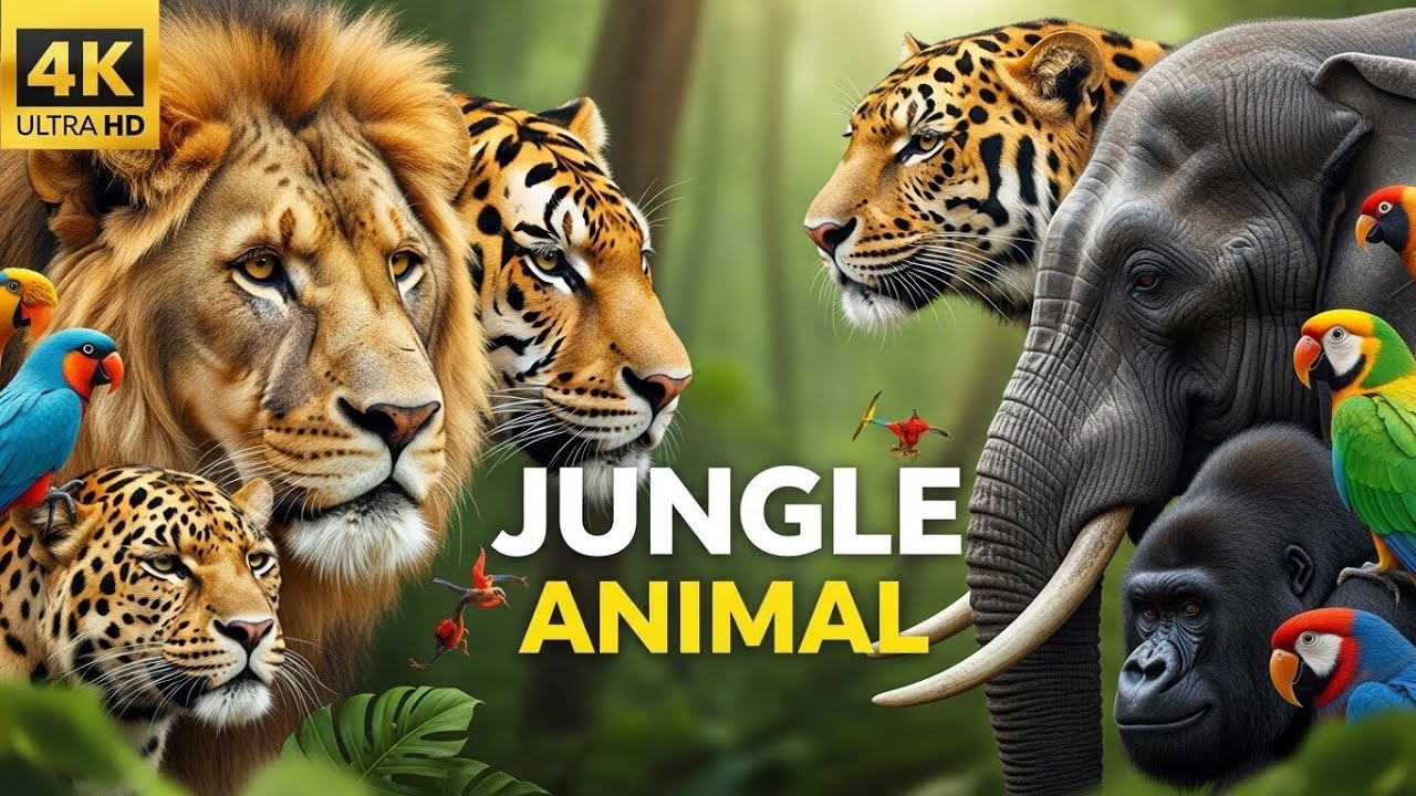 JUNGLE ANIMAL WORLD DISCOVERY / 4K ULTRA HD #4K #ANIMALS - YouTube