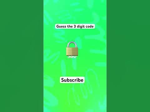 Guess the 3 digit code - YouTube
