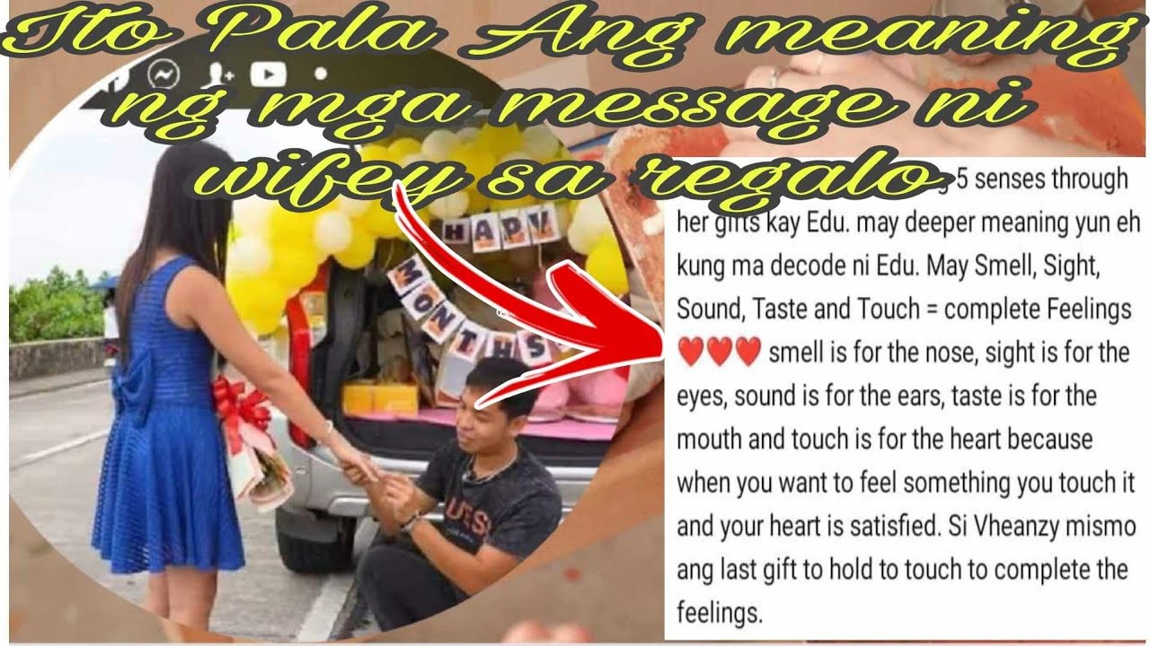 🥰 wifey Ito Pala Ang meaning ng message sa Regalo nya kay hubby ,Edu ...