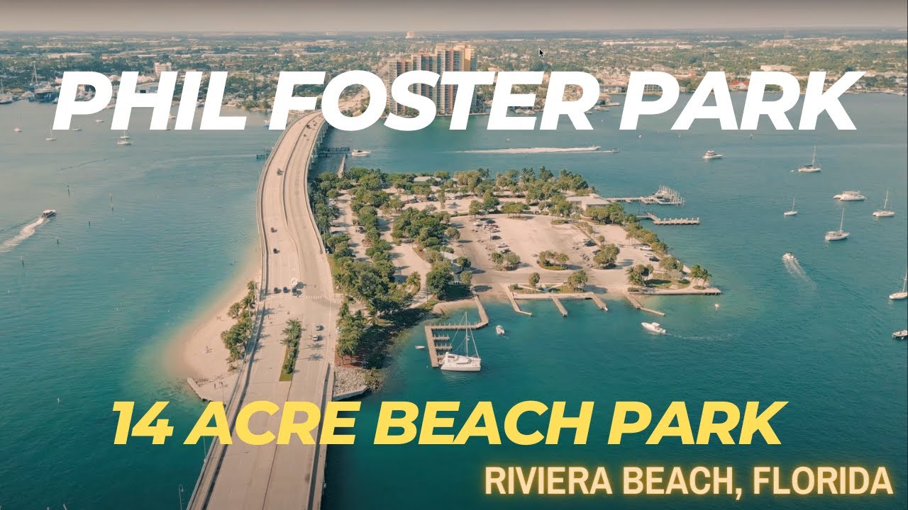 Phil Foster Park from above in Riviera Beach, Florida. 4K video 2023 ...