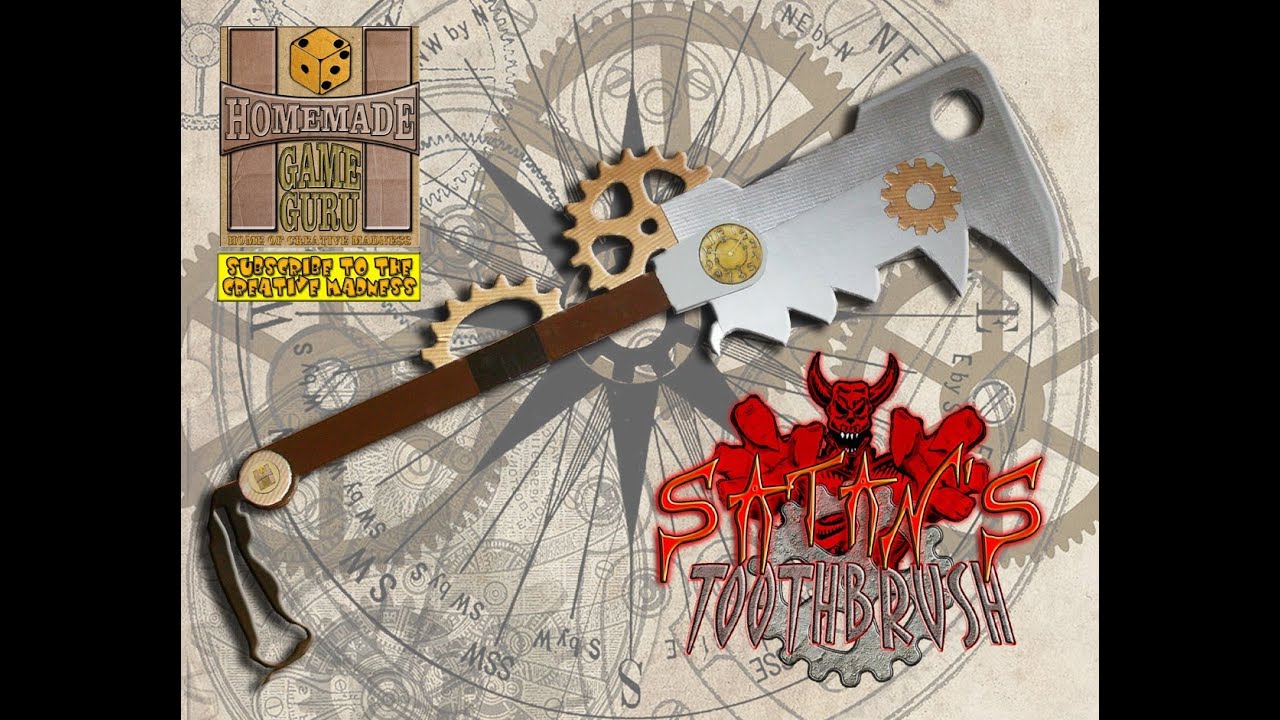 Cardboard Steampunk Sword Weapon: Satan's Toothbrush! - YouTube