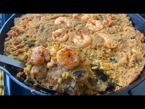 BEST SEAFOOD CORNBREAD DRESSING w/ Shrimp and Crawfish | Southern Style ...